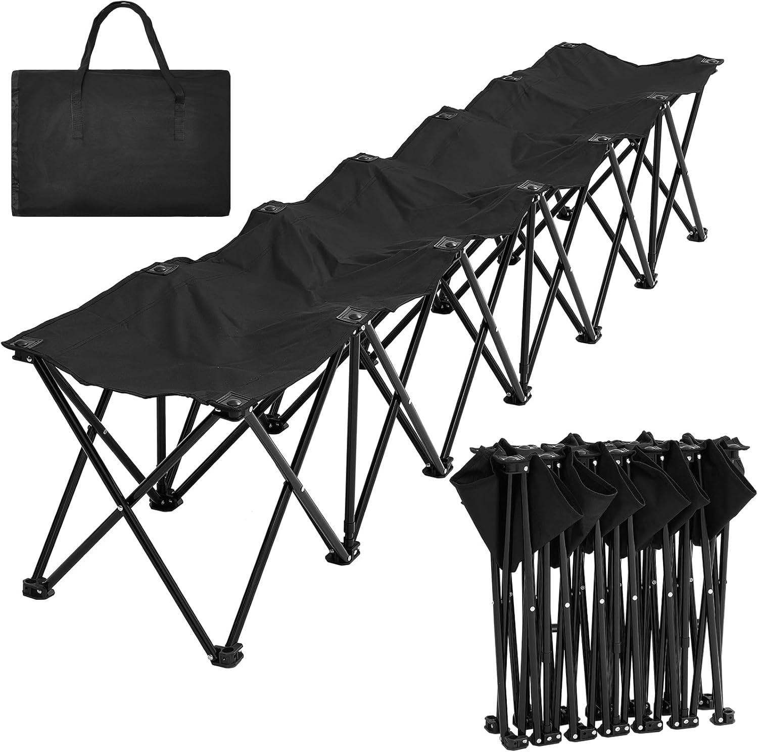 Amazon.com: GlikCeil Folding Soccer Team Bench Seat Portable Sports ...