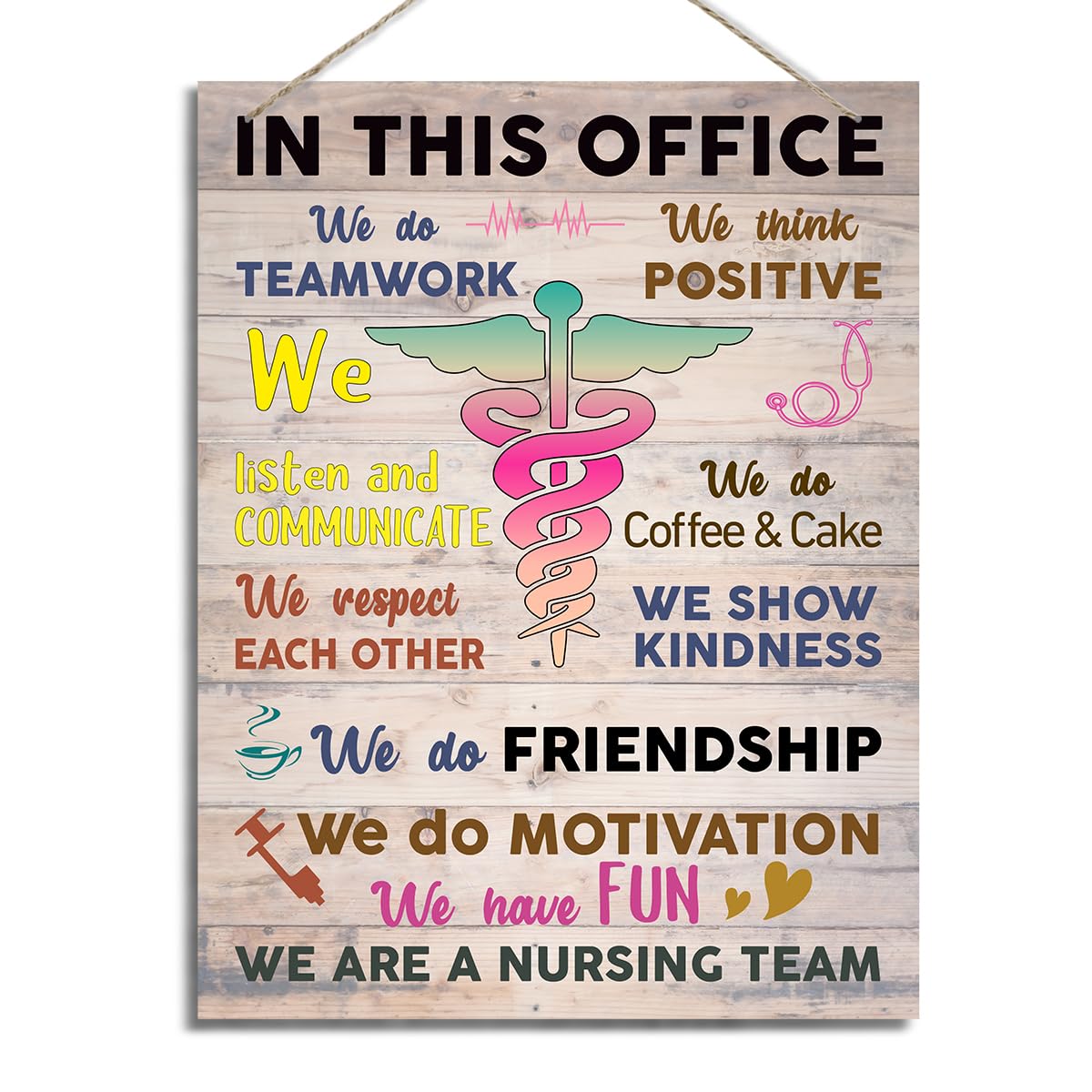 Amazon.com: In This Nurse Office Sign, Decorative Hanging Wood Plaque ...