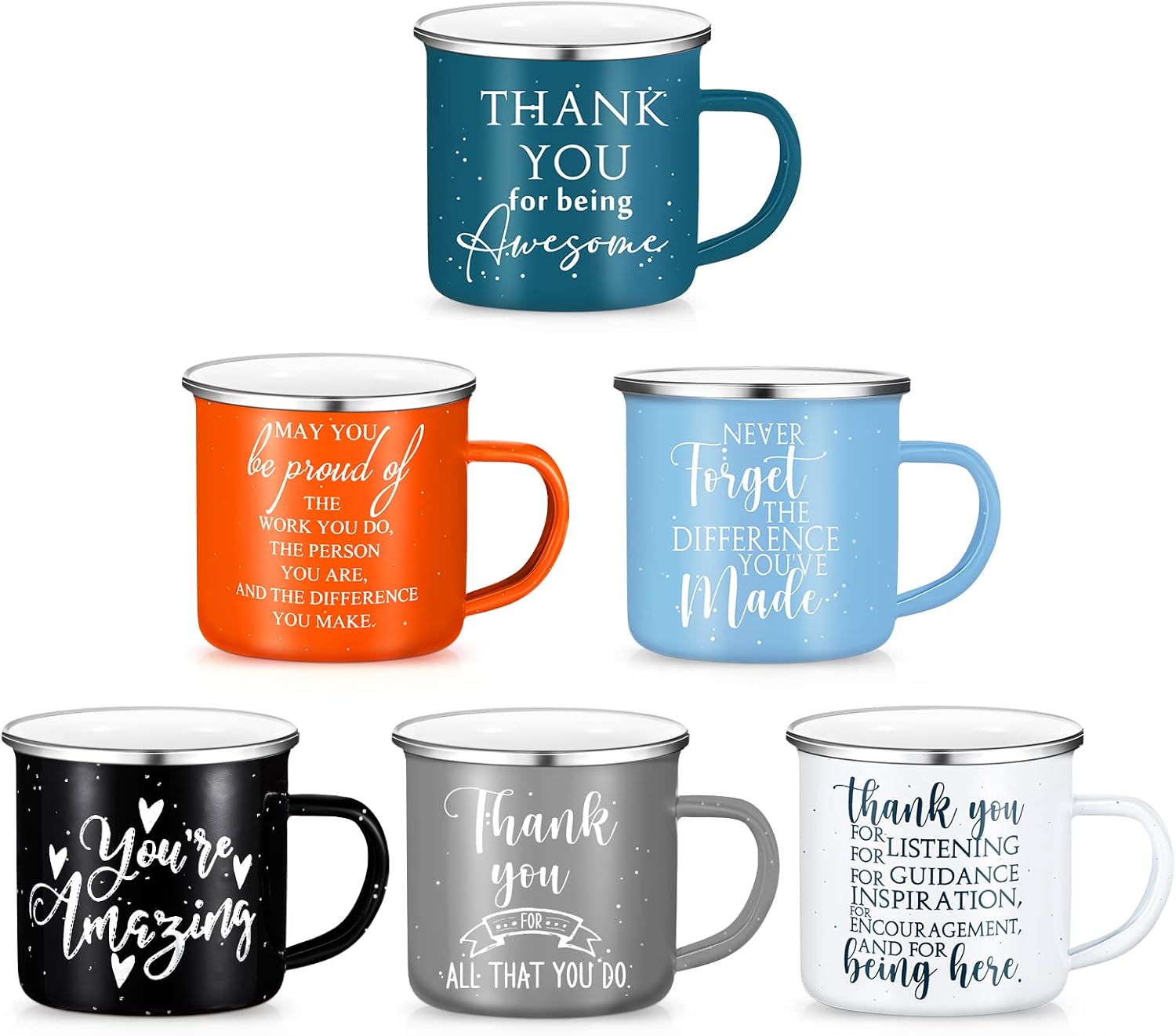 Amazon.com: Sieral 6 Pcs Thank You Coffee Mug Gifts, Teacher Employee ...