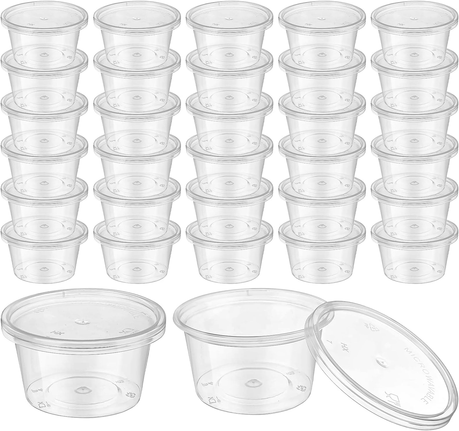 Amazon.com: Kbraveo 80 Pack 2 OZ Slime Storage Containers and Foam Ball ...