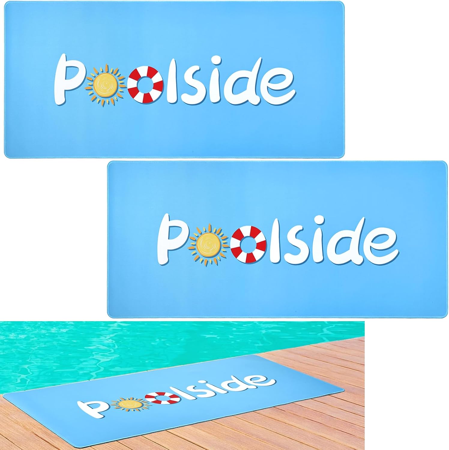 Amazon.com : HFYZZ 2 Pcs Poolside Seating Mats for Edge of Pool -16 x ...