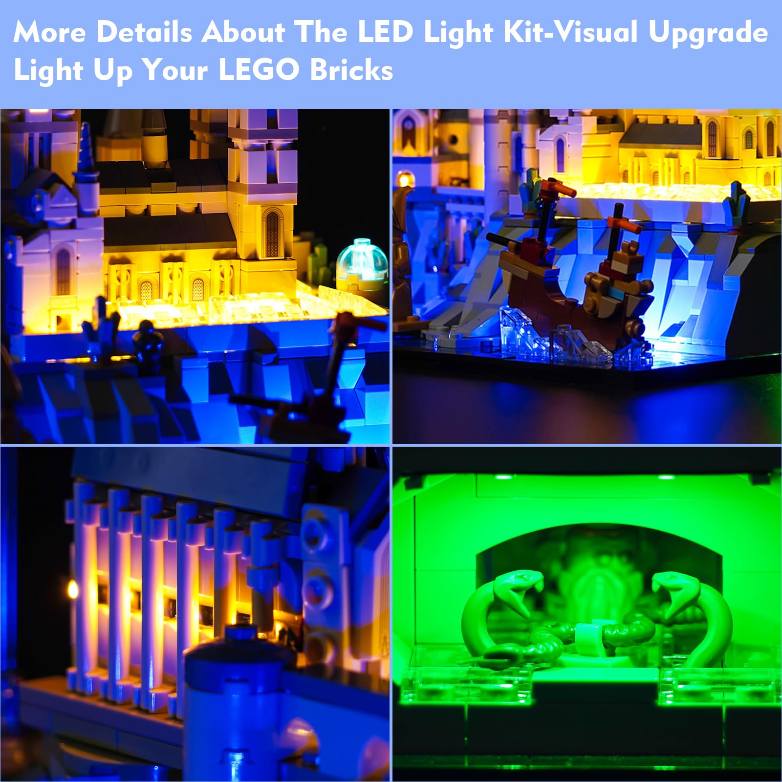 Light Kit for Lego Hogwarts Castle and Grounds 76419, Lighting Set for ...
