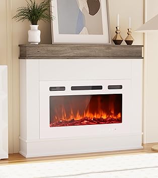 Amazon.com: Maxhonor Electric Fireplace Inserts Freestanding Heater for ...