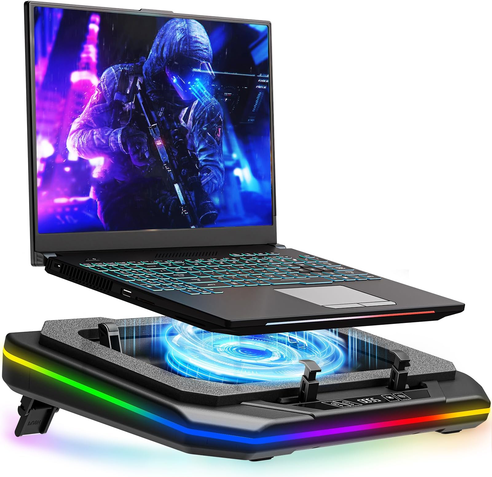 Amazon.com: MOUNT PRO Gaming Laptop Cooling Pad, RGB Laptop Cooler ...