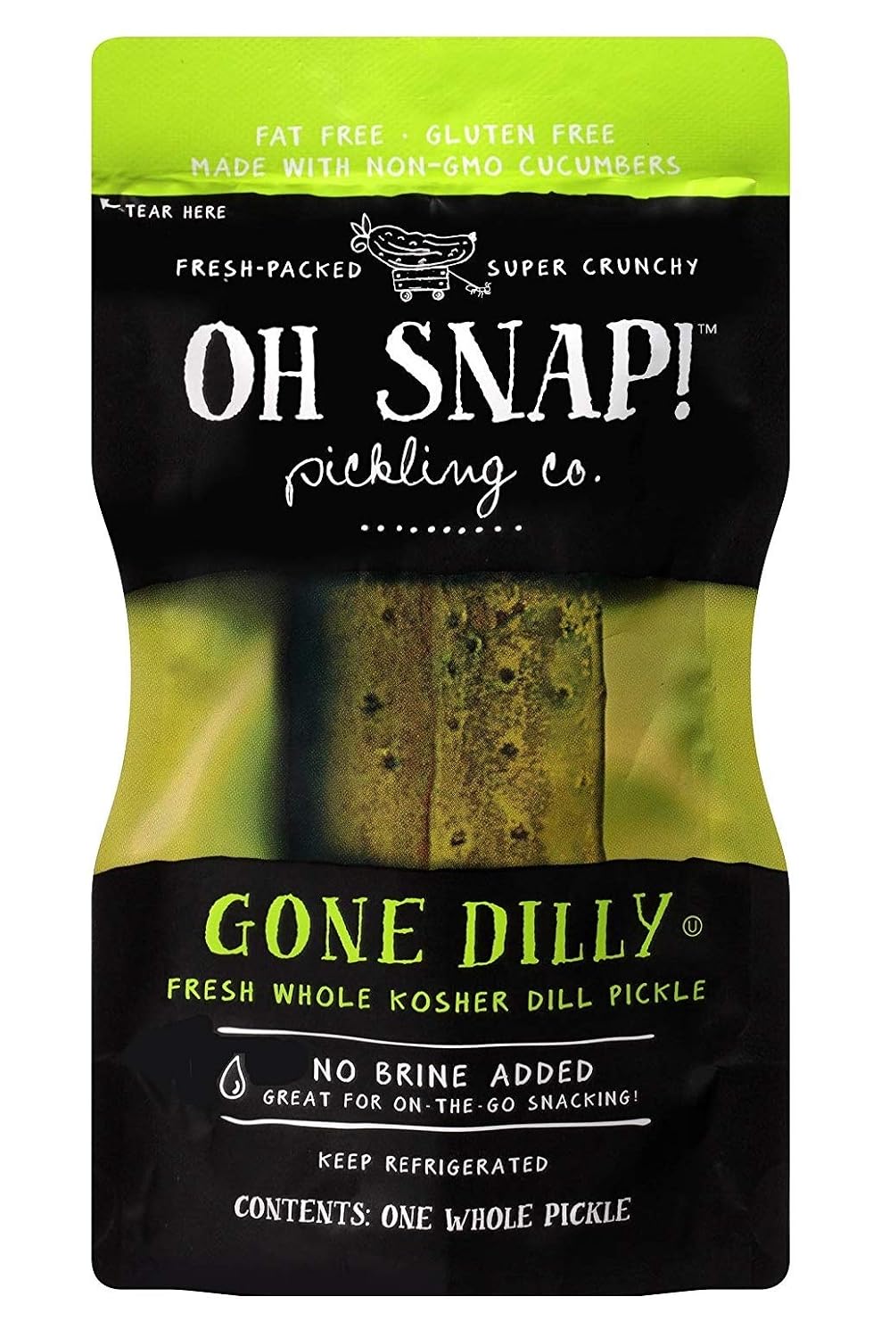 Amazon.com : Oh Snap Fresh Dill Pickle Whole, 3.5 Ounce : Grocery ...