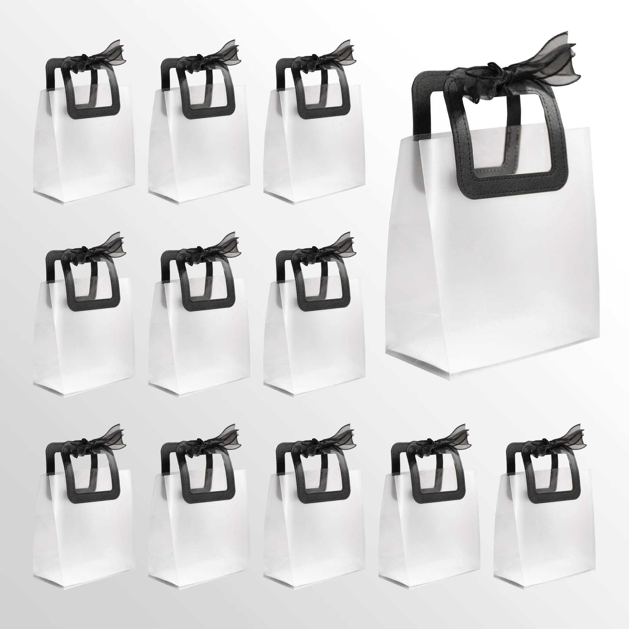 Amazon.com: Ribbon & Luxe 12-Pack Boutique/Gift Bags, Square Stitched ...