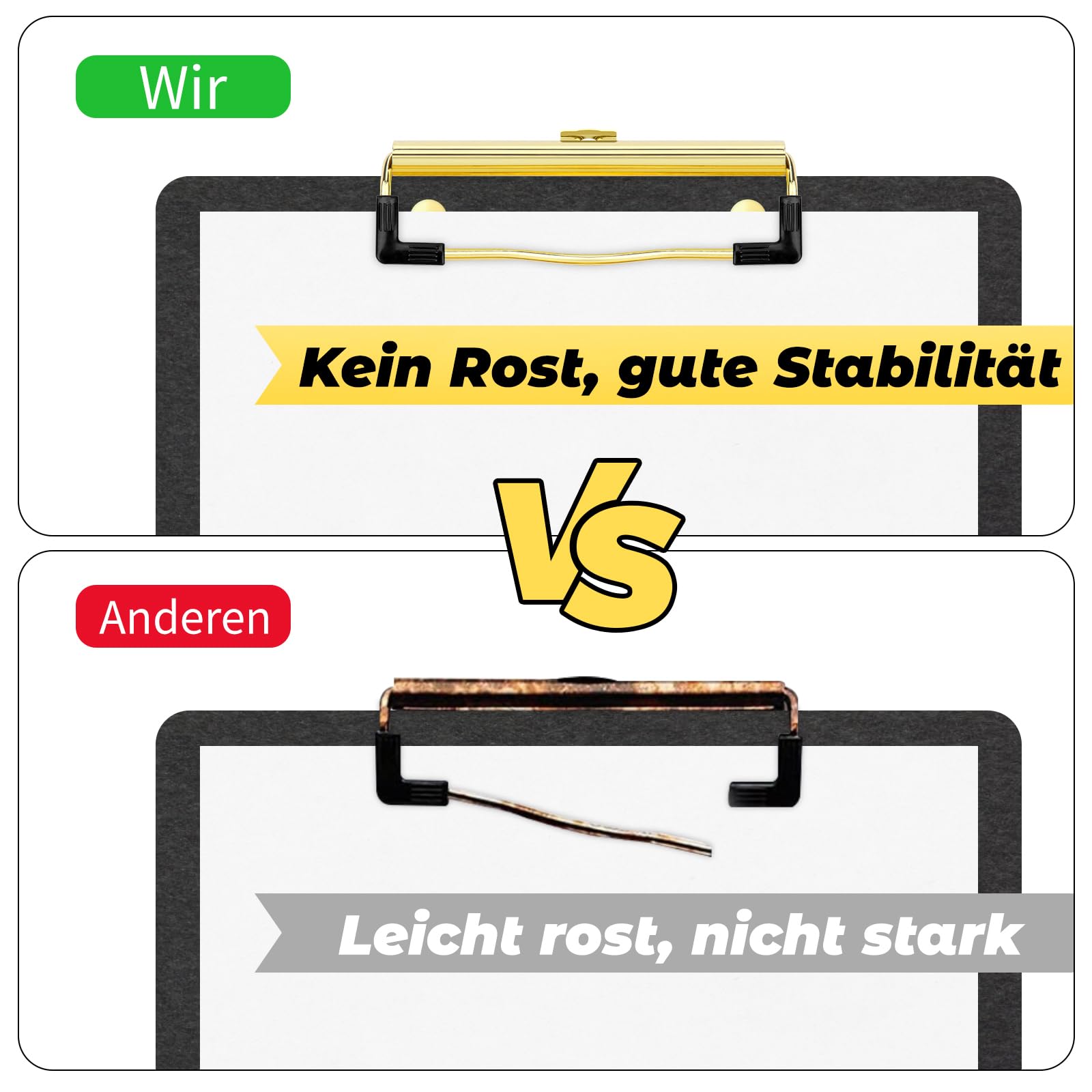Snapklik.com : Meetory Mountable Clipboard Clips,Spring Loaded Surface ...