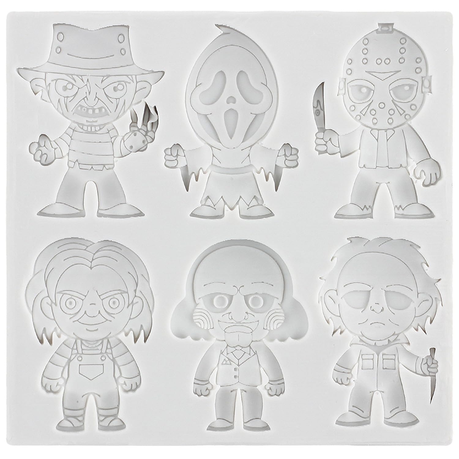 Amazon.com: Horror Characters Silicone Molds Scary Movie Characters ...