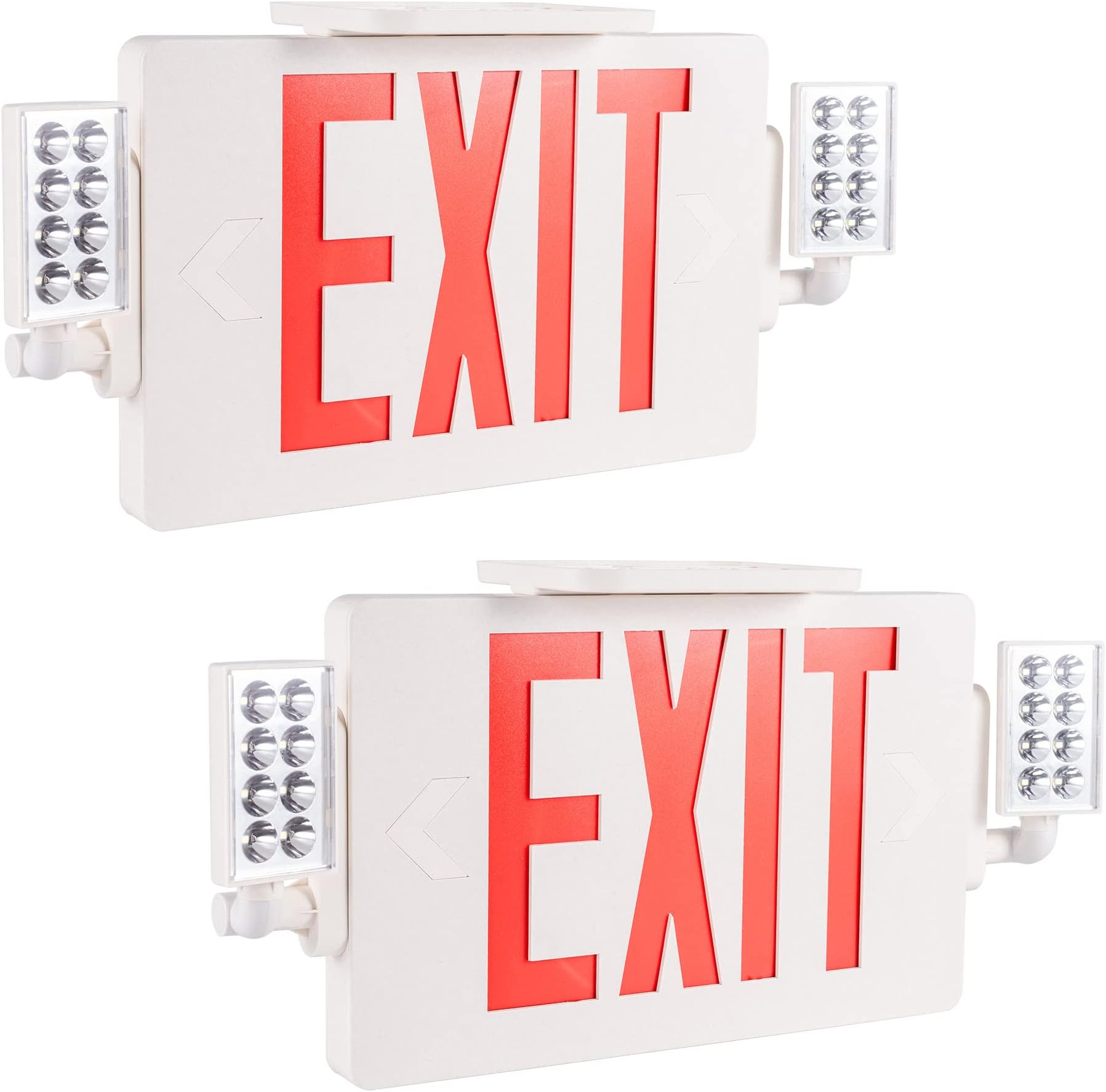 All Pro APCH7R Combo Unit, Integrated LED Exit Sign with (2) LED ...