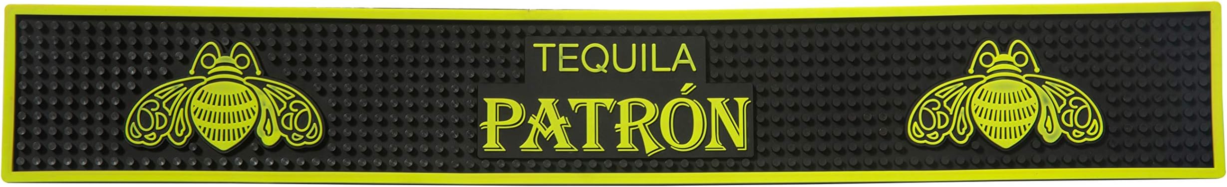 Amazon.com: Tequila Patron Professional Bar Mat Spill Mat Rail Drip Mat ...