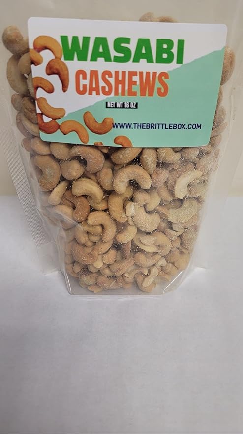 Amazon.com : Wasabi Cashews Spicy 1 lb bag Cashew Nuts Roasted and ...