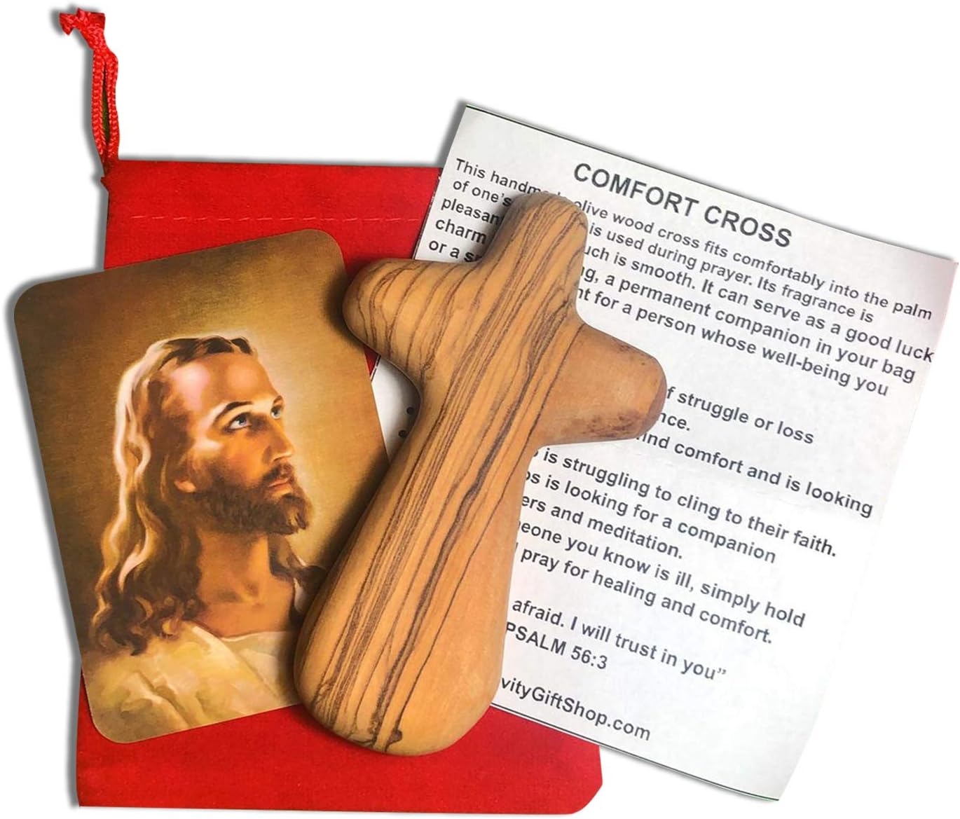 Amazon.com: NATIVITY GIFT SHOP Olive Wood Cross from Bethlehem Holy ...