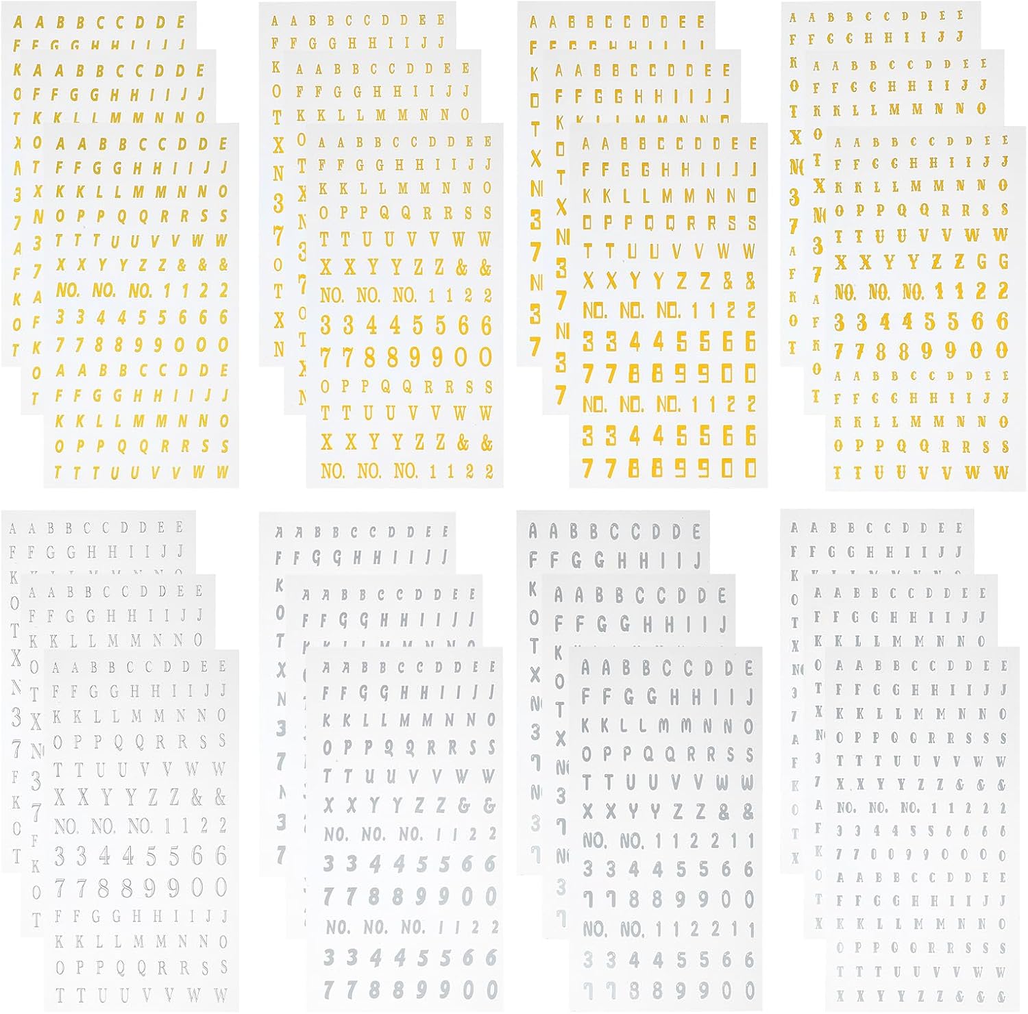 Amazon.com: 24Sheets Letter Stickers Small, 0.2" Self-Adhesive Alphabet ...