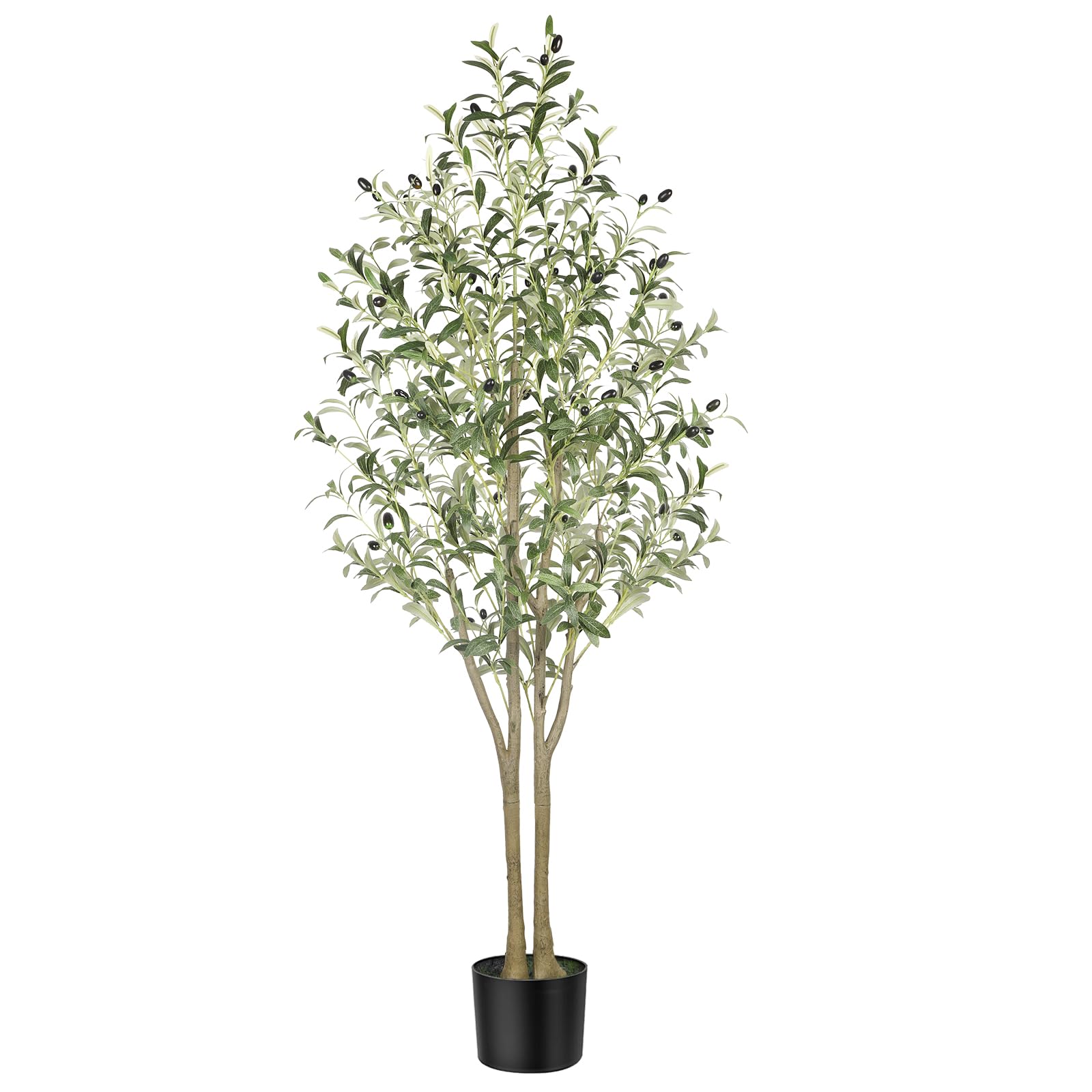 Alupssuc 5FT Artificial Olive Tree, Fake Olive Tree with Lifelike Olive ...