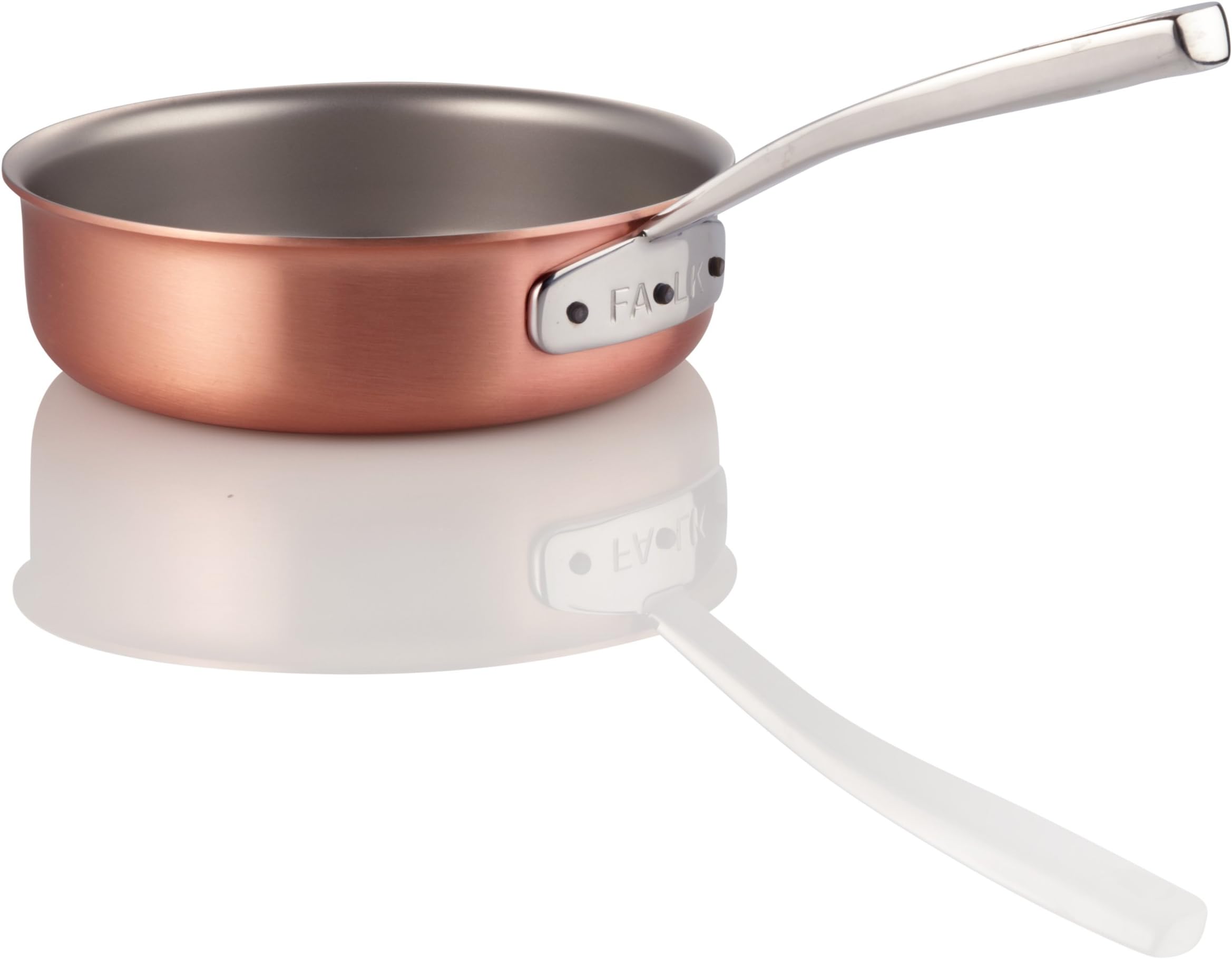 Amazon.com: 20cm Solid Copper Frying Pan with Stainless Steel Interior ...