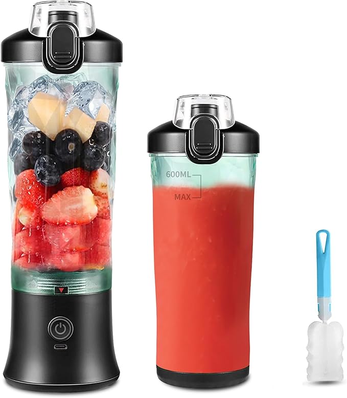 600ml Portable Blender USB Rechargeable, TOPESCT Waterproof Personal ...