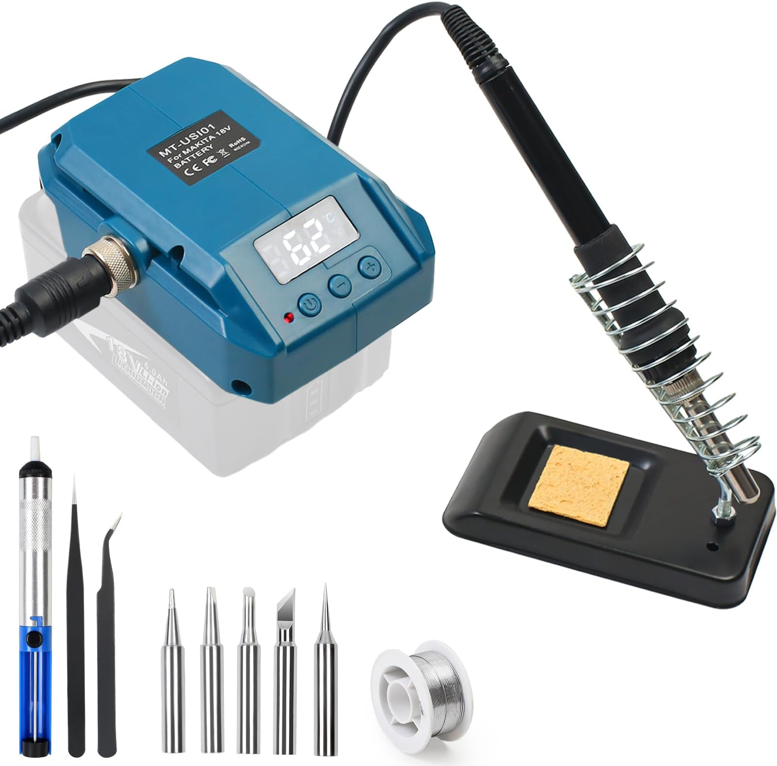 Amazon.com: DTNESS 11Pcs Cordless Soldering Iron Kit for Makita 18V ...