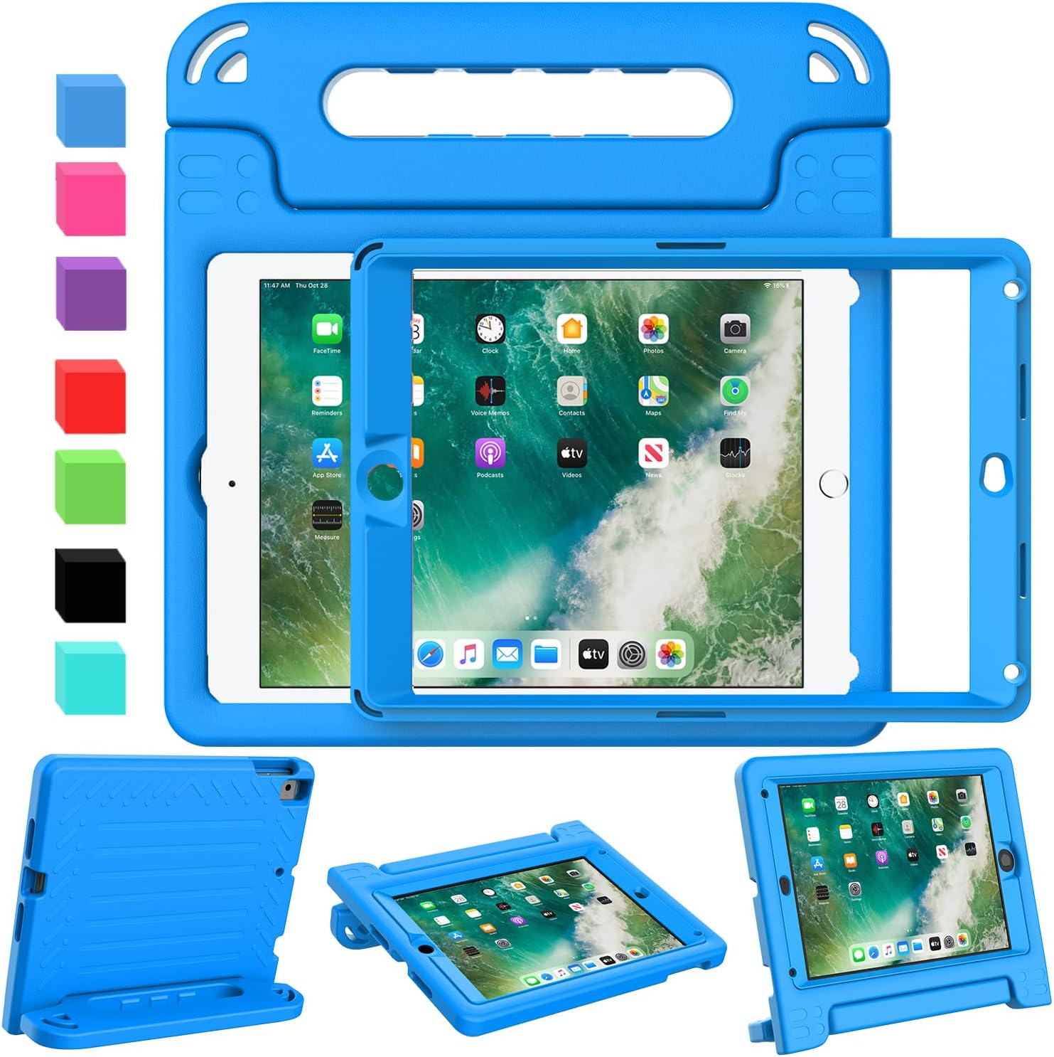 Amazon.com: Adocham Kids Case for ipad 9.7 inch 2018/2017,Kids iPad 6th ...
