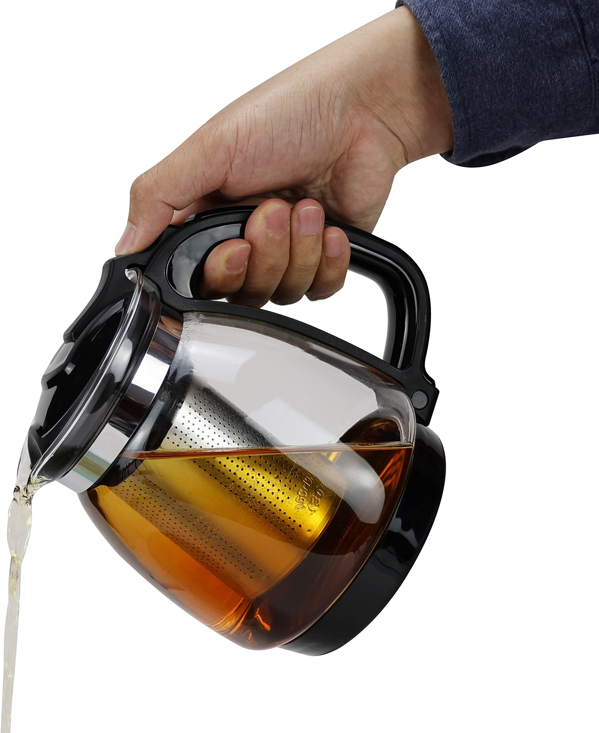 Amazon.com | EIKS Glass Teapot with Removable Infuser & Protection Base ...