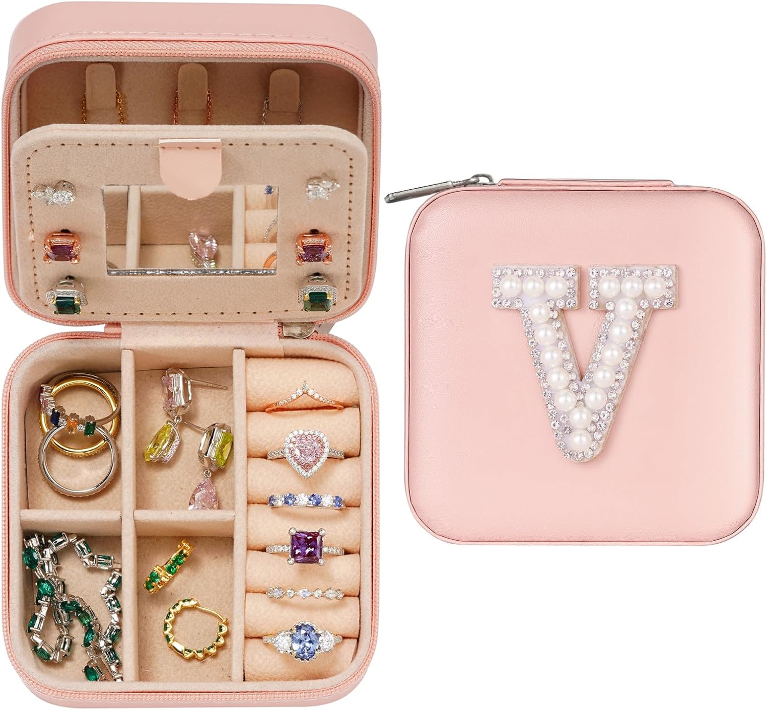 Amazon.com: Parima Birthday Gifts for Women Girls - Pearl Initial Pink ...