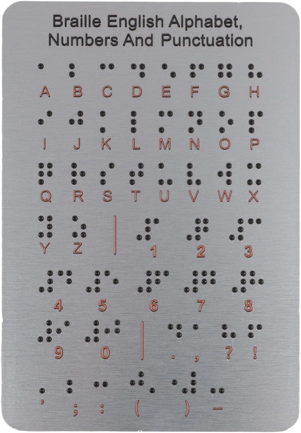 Amazon.com: Braille Alphabet Board, Learn Braille for Beginners ...