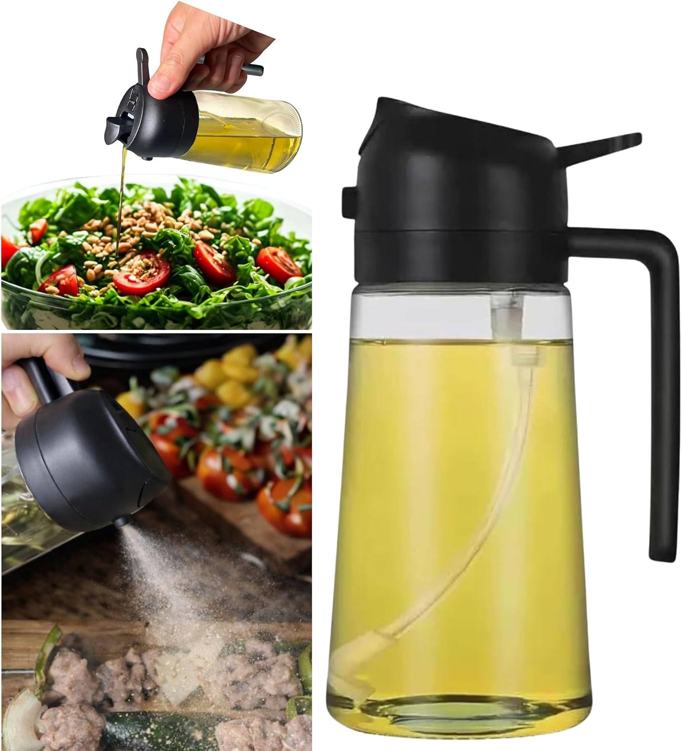 Amazon.com: SOLISORA Olive Oil Dispenser, 2 in 1 Oil Sprayer for ...