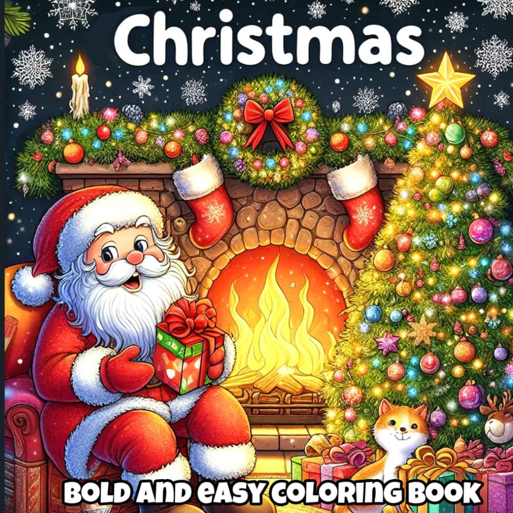 Amazon.com: Christmas Bold and Easy Coloring Book: Bold and Easy ...