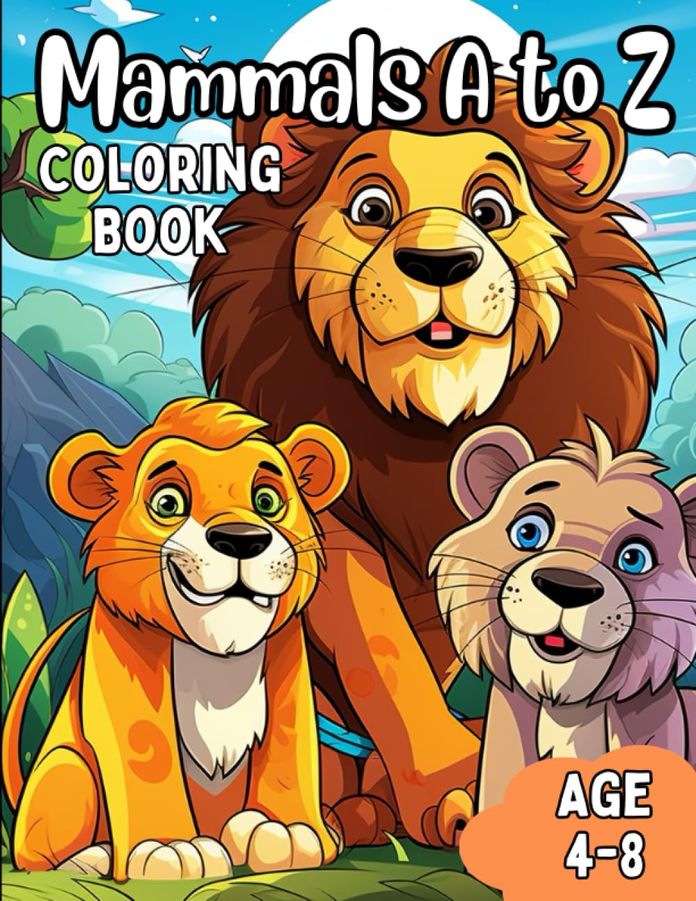 Mammals A to Z Coloring Book: Awesome Animal Coloring Book for Kids Age ...