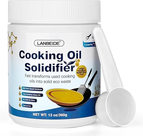 Amazon.com: LANBEIDE Cooking Oil Solidifier Powder, Solidifies Up to 36 ...