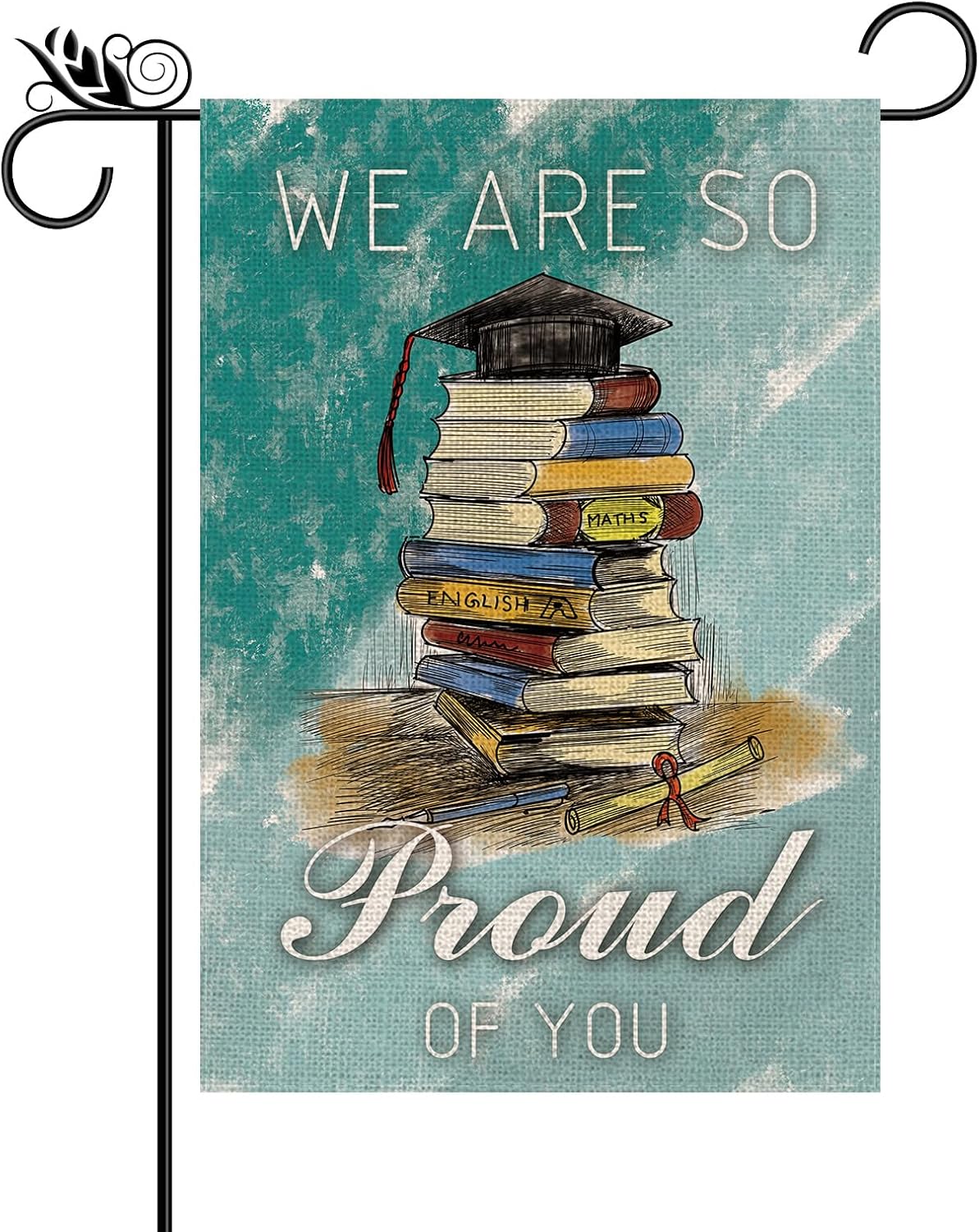 Amazon.com : Graduation Garden Flag We Are So Proud of You Cap Vertical ...