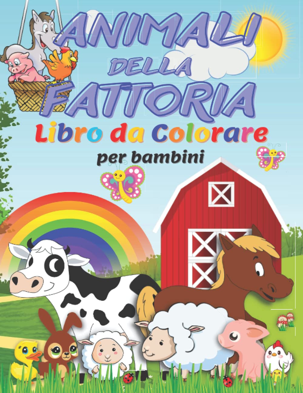 Animali Della Fattoria Libro Da Colorare Per Bambini Libro Per ...