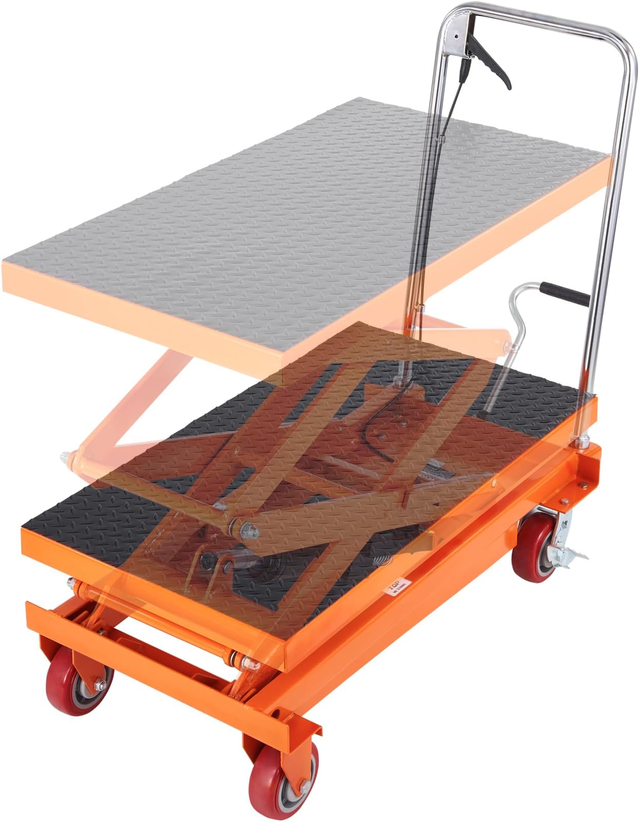 Amazon.com: Hydraulic Scissor Lift Table Cart Dual Scissor Mobile Lift ...
