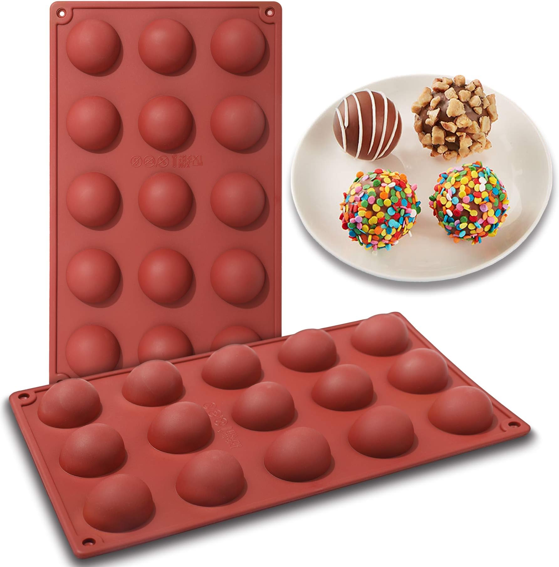 Amazon.com: Newk 6 Holes Semi Sphere Silicone Mold, 6 Packs 6-Cavity ...