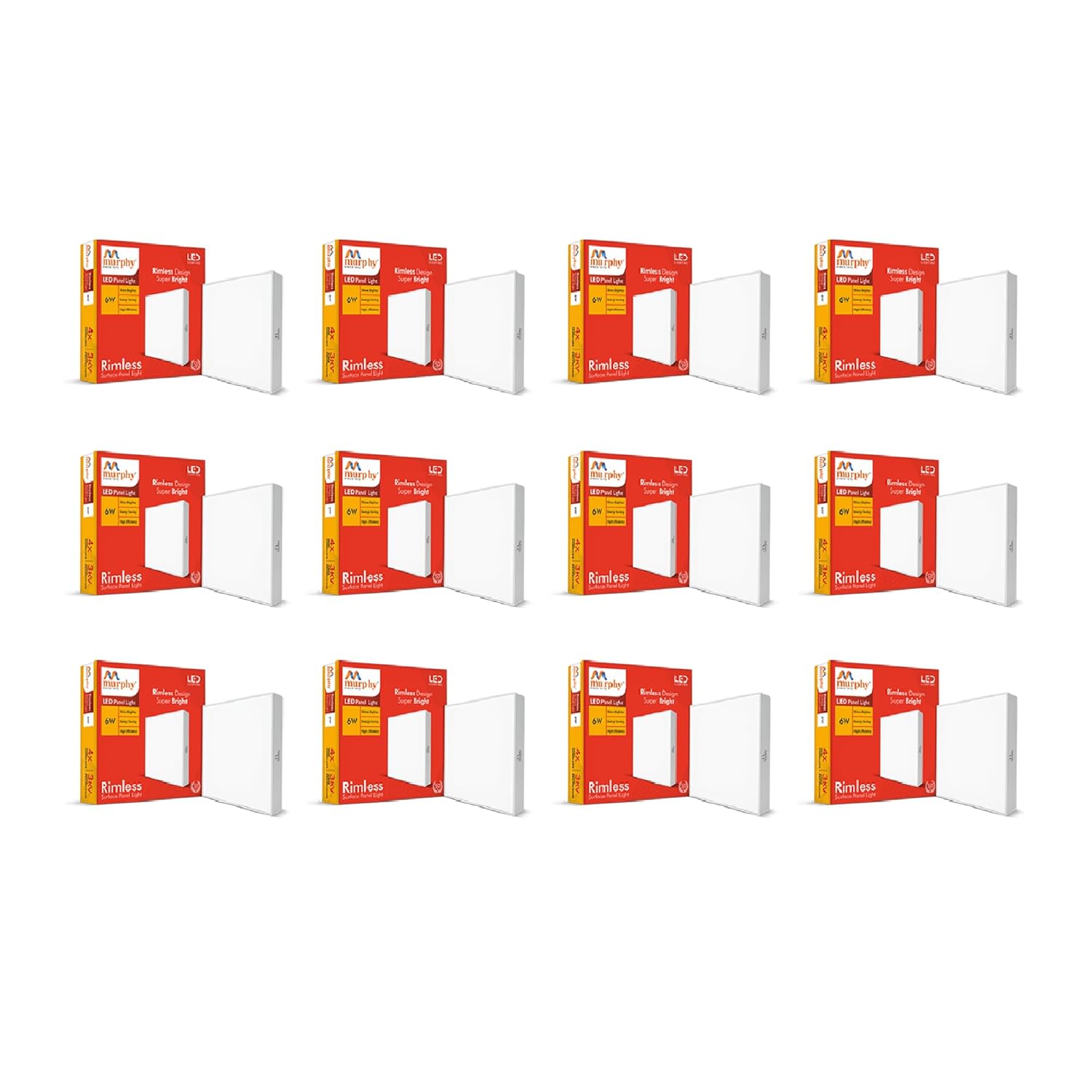 Murphy 6-Watt Borderless Square LED Surface Mount Panel Light (Cool ...