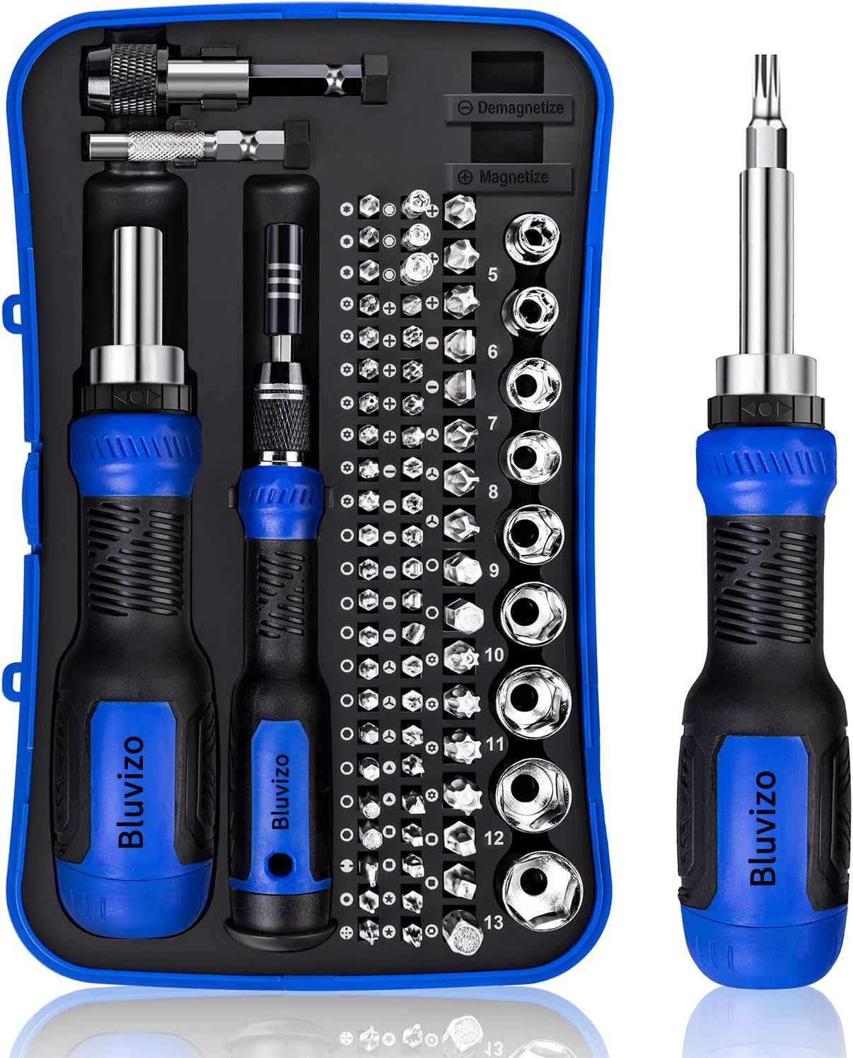 Amazon.com: Bluvizo Precision Screwdriver Socket Set：123 Bits ...