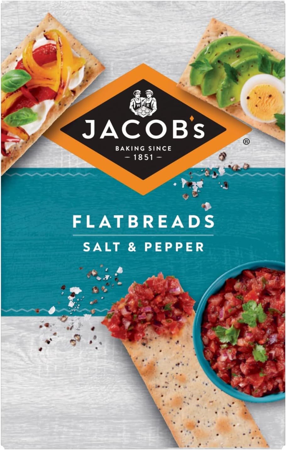 Jacob's Flatbreads Salt and Pepper : Amazon.co.uk: Grocery