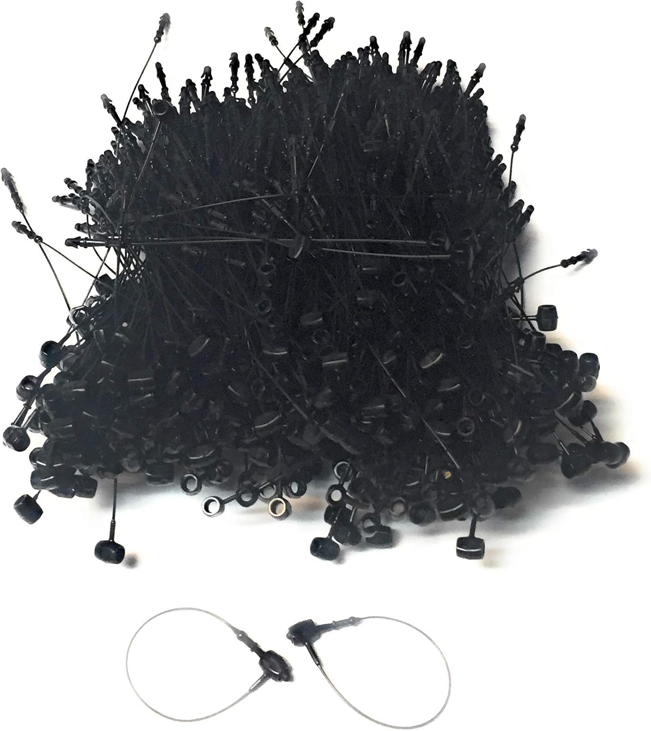 Amazon.com: 3" BLACK Snap Lock Pin Security Loop Plastic Tag Fastener ...