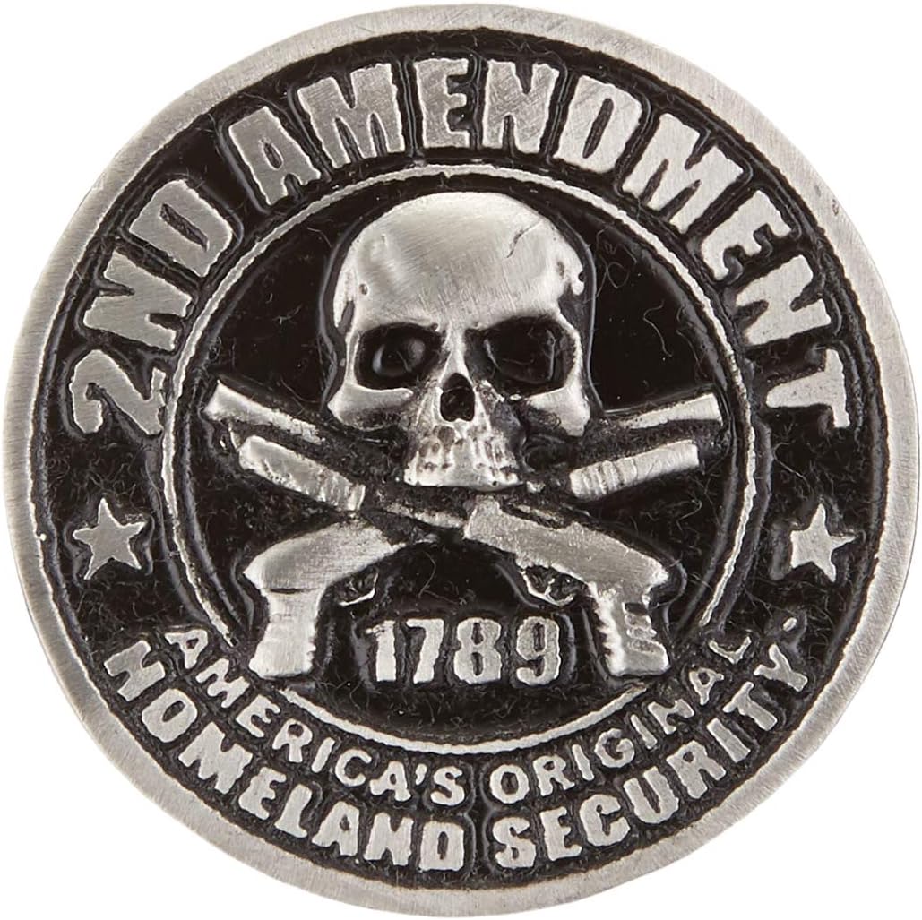 Amazon.com: Hot Leathers 2nd Amendment Pin (Pewter) : Clothing, Shoes ...