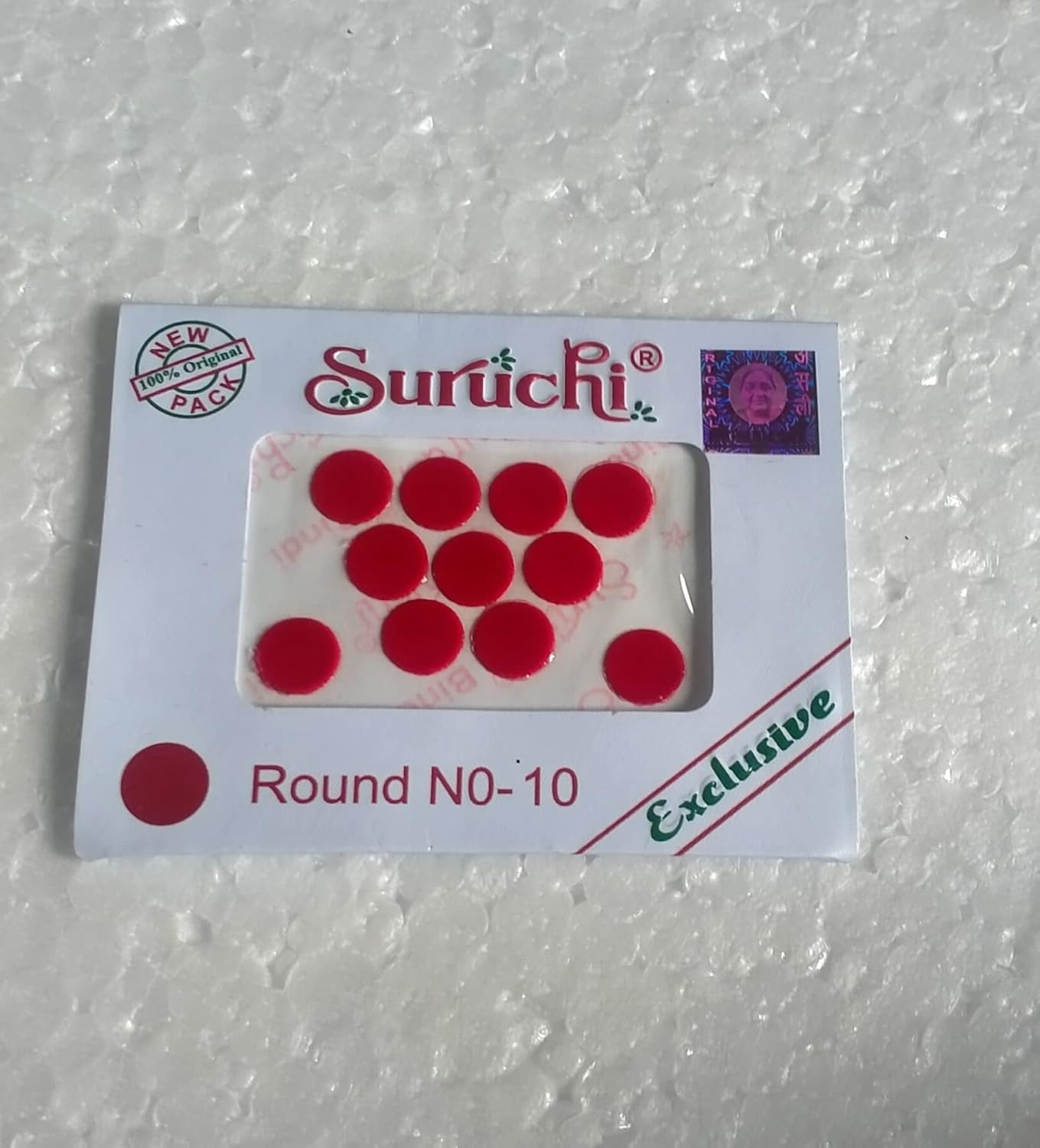 Suruchi bindi size -10 red for women and girls pack of 12 : Amazon.in ...