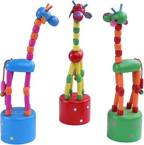 Amazon.com: Finger Puppets, Wooden Cute Colorful Cartoon Puppets, Swing ...