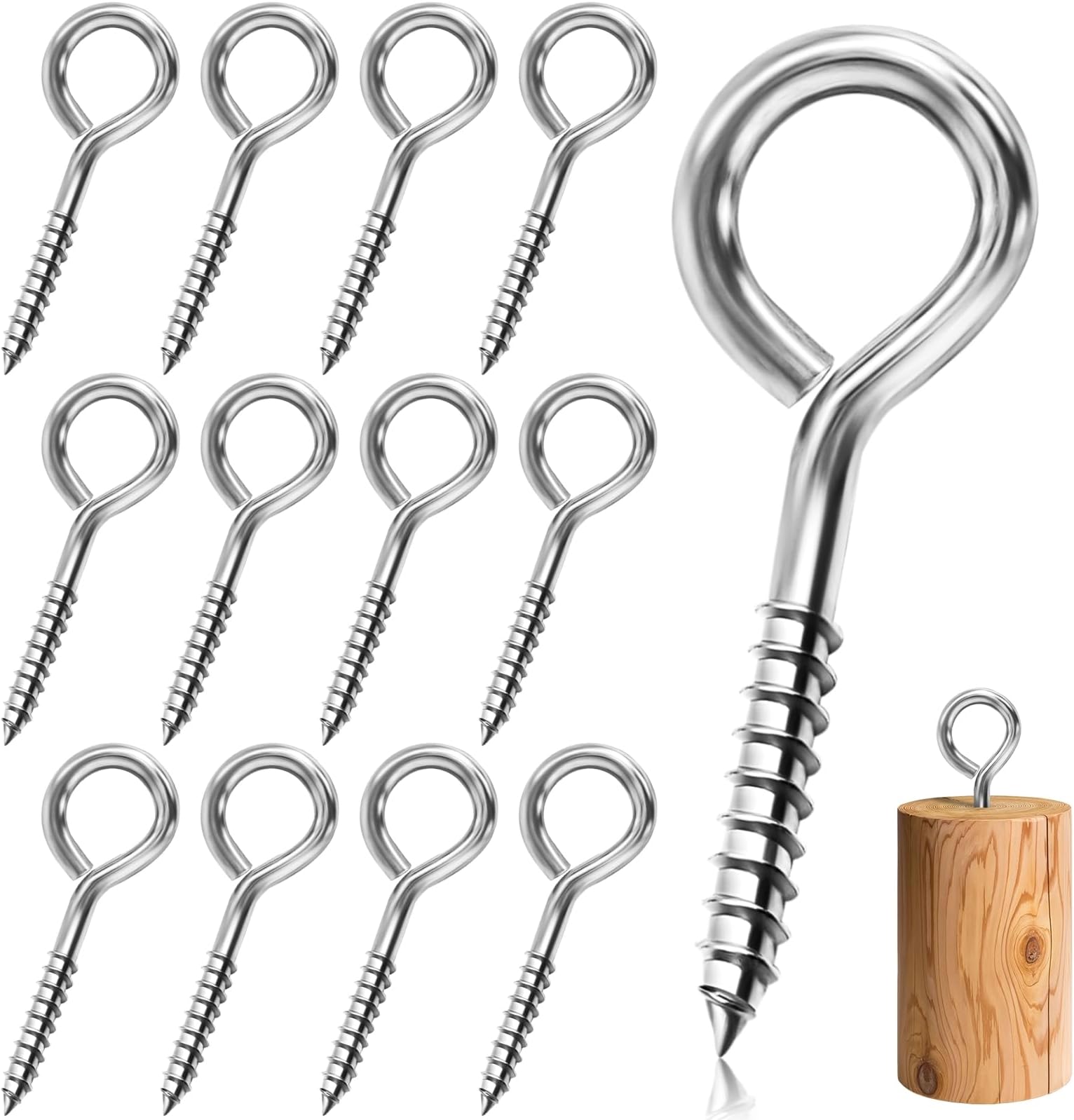 Amazon.com: YGAOHF 12 Pack 3.5 Inches Heavy Duty Eye Bolt, Eye Hooks ...