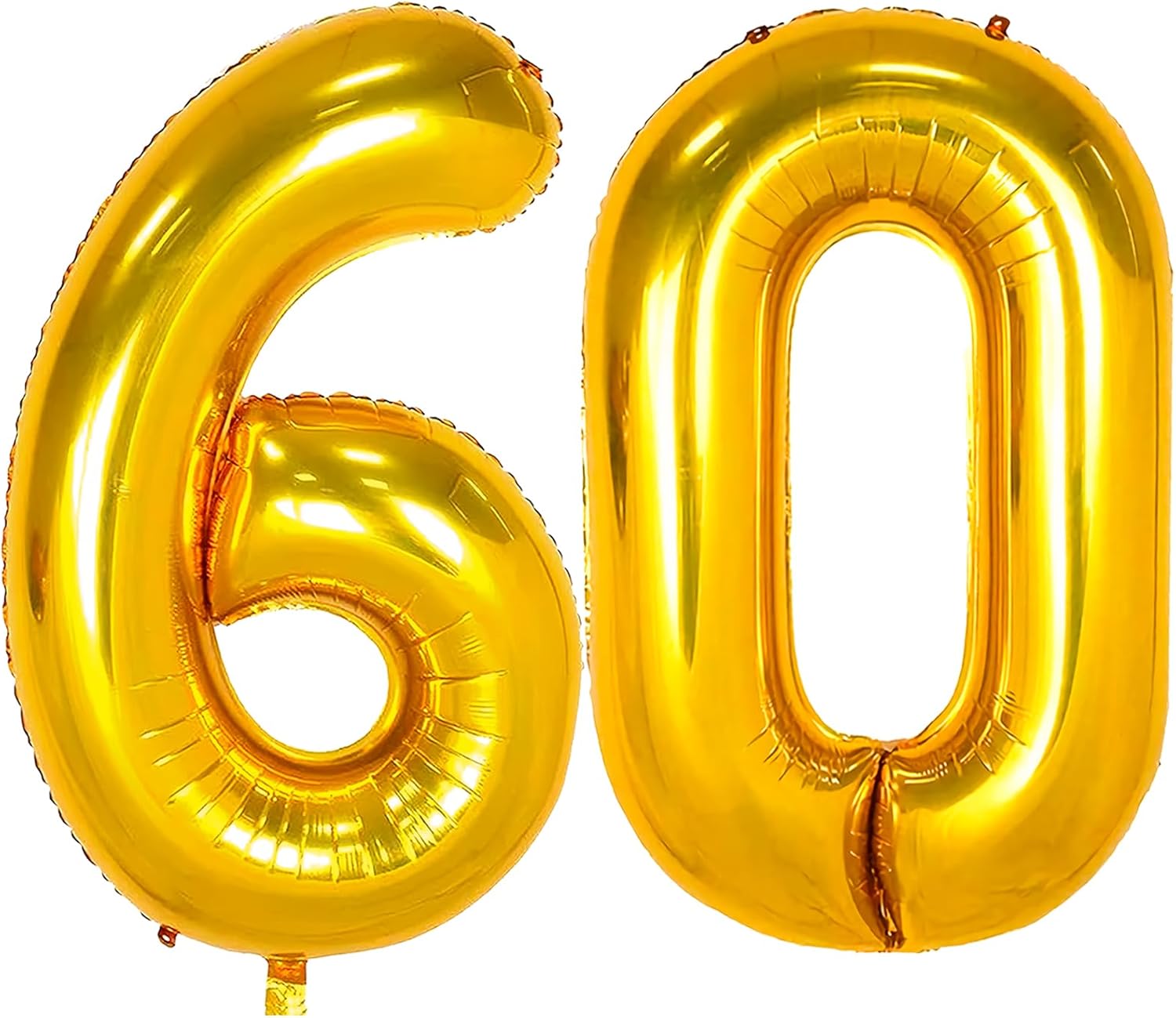 Amazon.com: 42 Inch Large Gold 60 Balloon Number, 60th Birthday ...