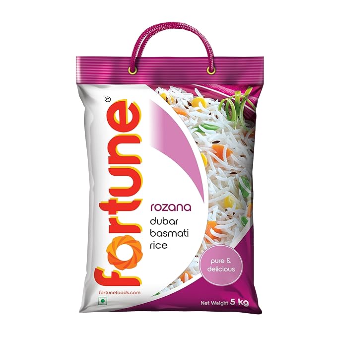 Fortune Rozana Dubar Basmati Rice, Suitable For Daily Cooking, 5 kg ...