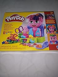 Amazon.com: Play-Doh Hair Stylin' Salon Playset with 6 Cans, Pretend ...