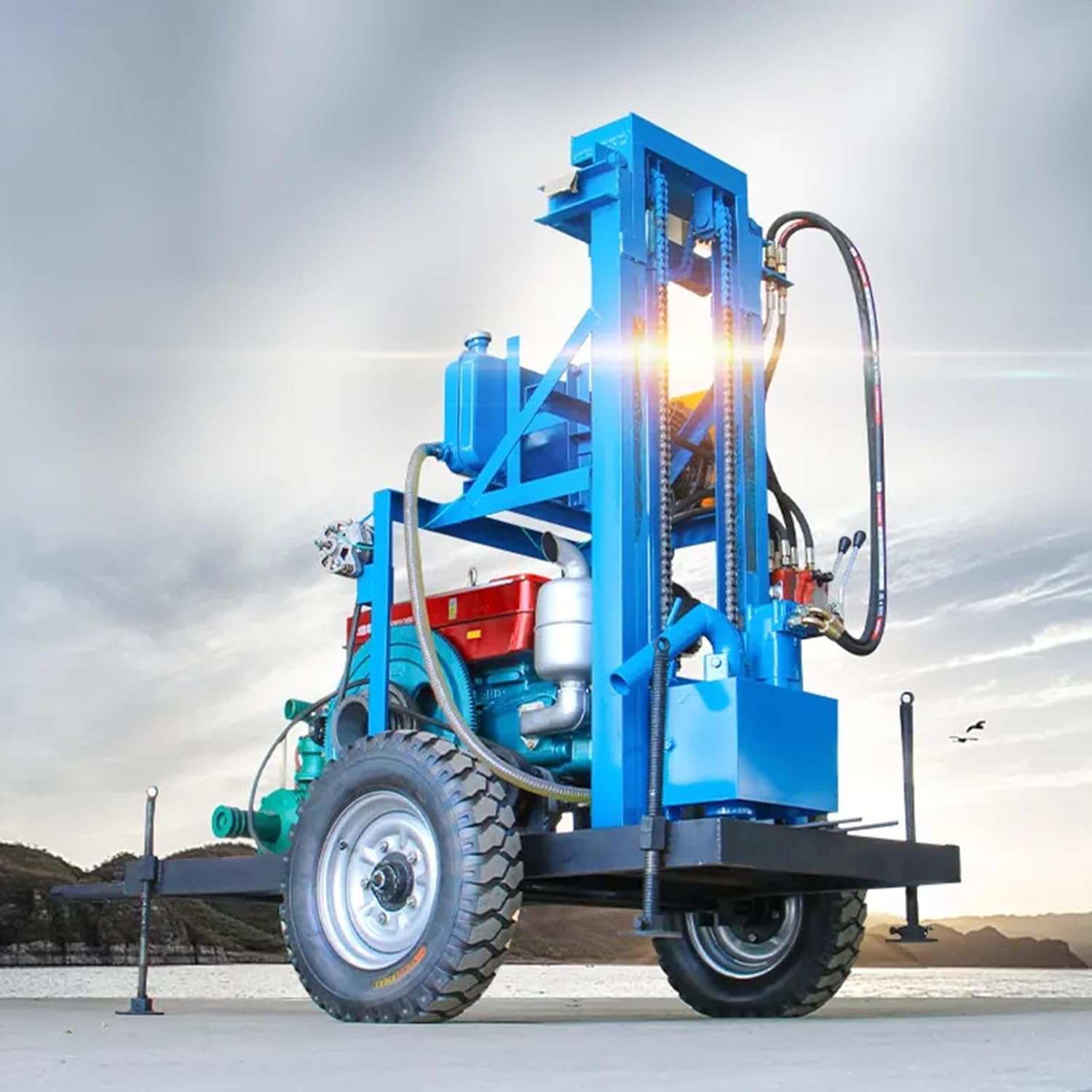 Electric-Powered Water Well Drill Rig Portable Water Well Drilling ...