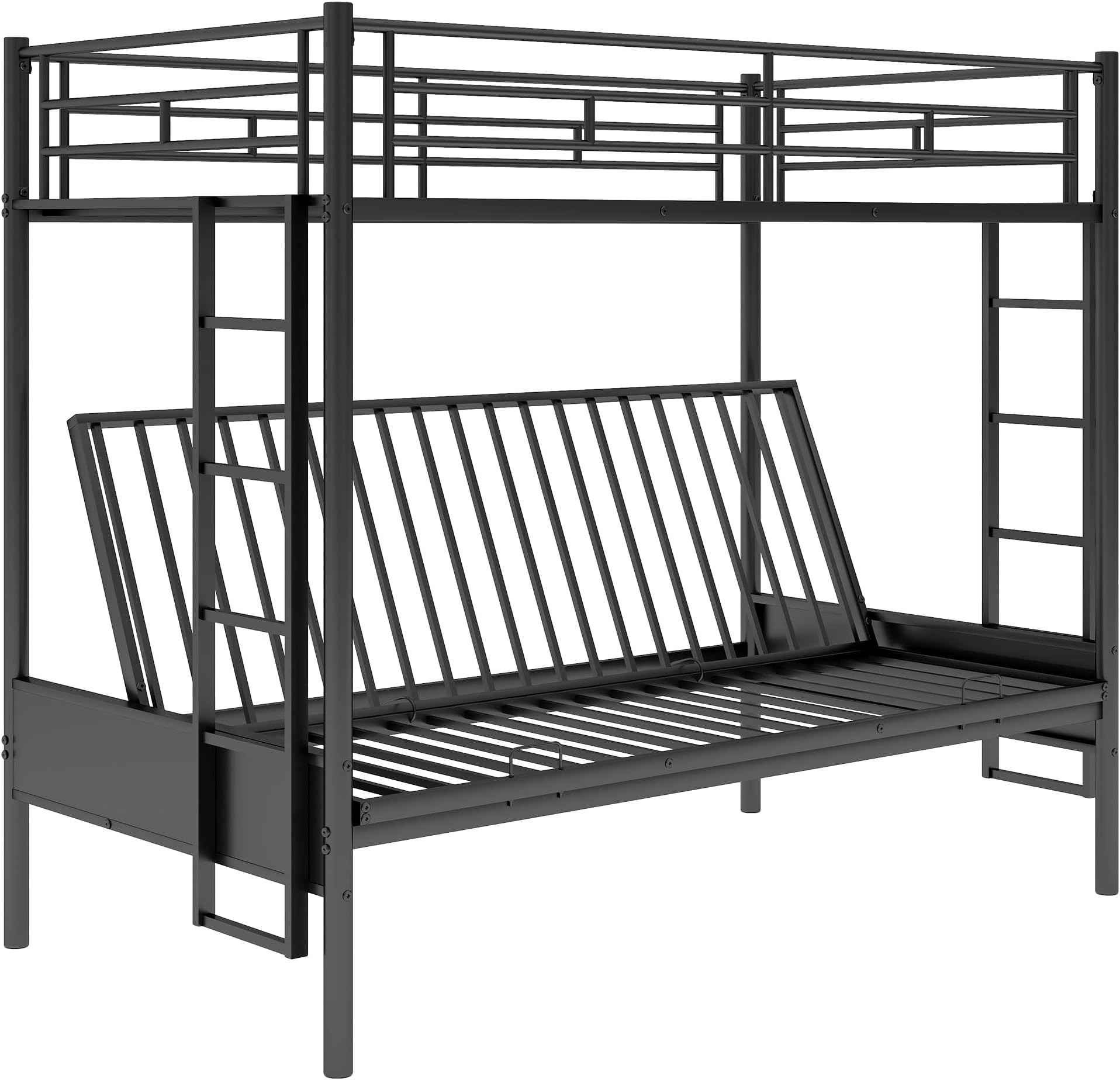 Amazon.com: Bellemave Twin Over Futon bunk Bed, Futon bunk Bed, loft ...