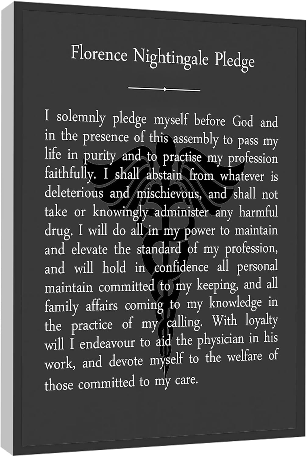 Amazon.com: RCVTVPV Florence Nightingale Pledge Quote Wall Art Nurse'S ...