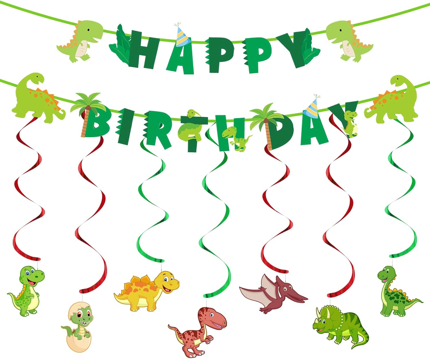 Dinosaur Happy Birthday Banner, Dinosaurs Themed Birthday Party Banner ...