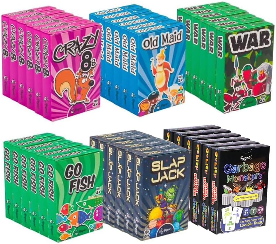Amazon.com: Regal Games Card Games for Kids - Go Fish, Crazy 8's, Old ...