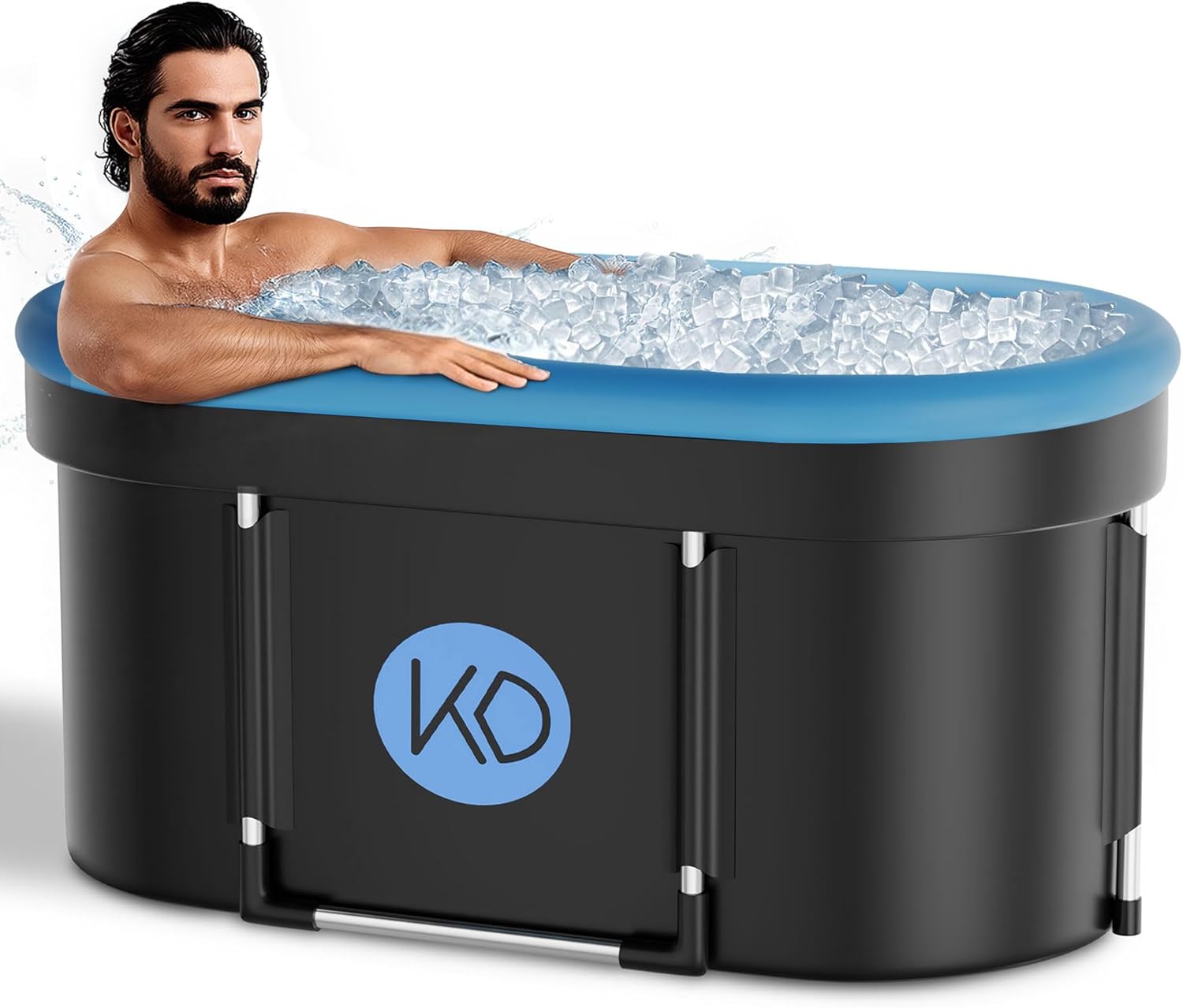 KERDOM Ice Bath Tub for Athletes, Portable Cold Plunge Tub, XL 129 Gal ...